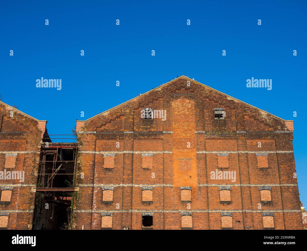 Derelict Victorian Warhouse, Downing Malthouse, now being rebuilt into ...
