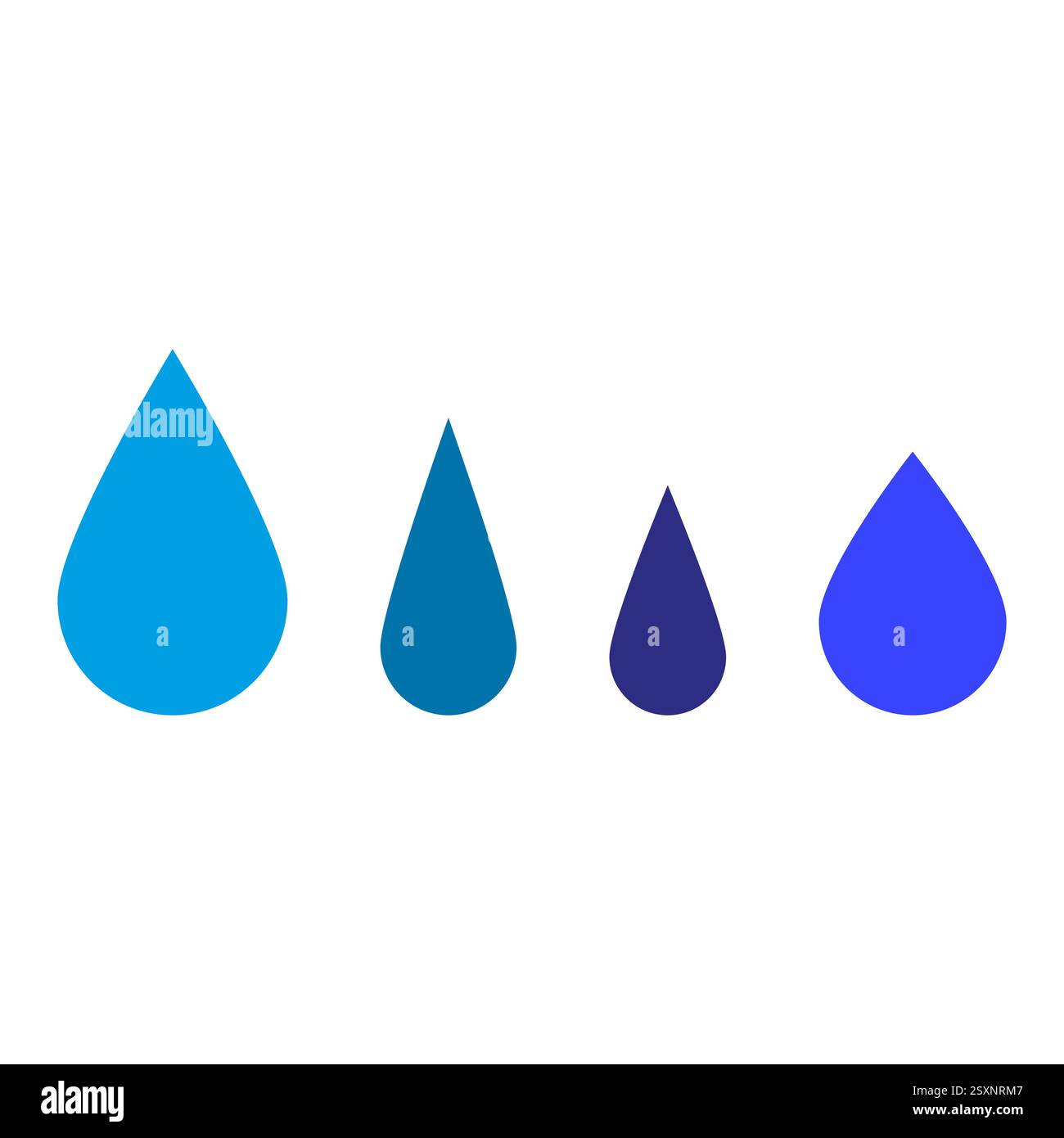 Water drop symbols. Blue gradient elements. Liquid shape concept ...