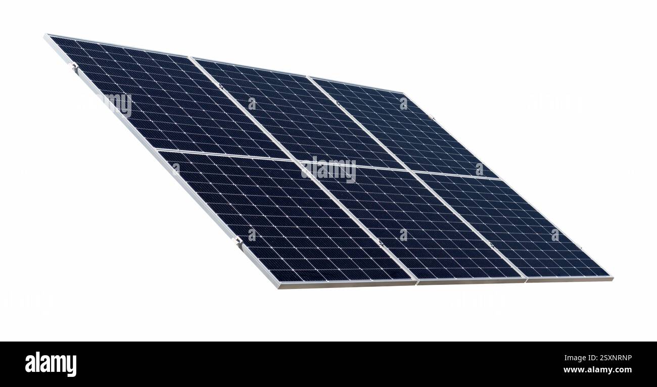 Isolated industrial bifacial solar panel Stock Photo - Alamy