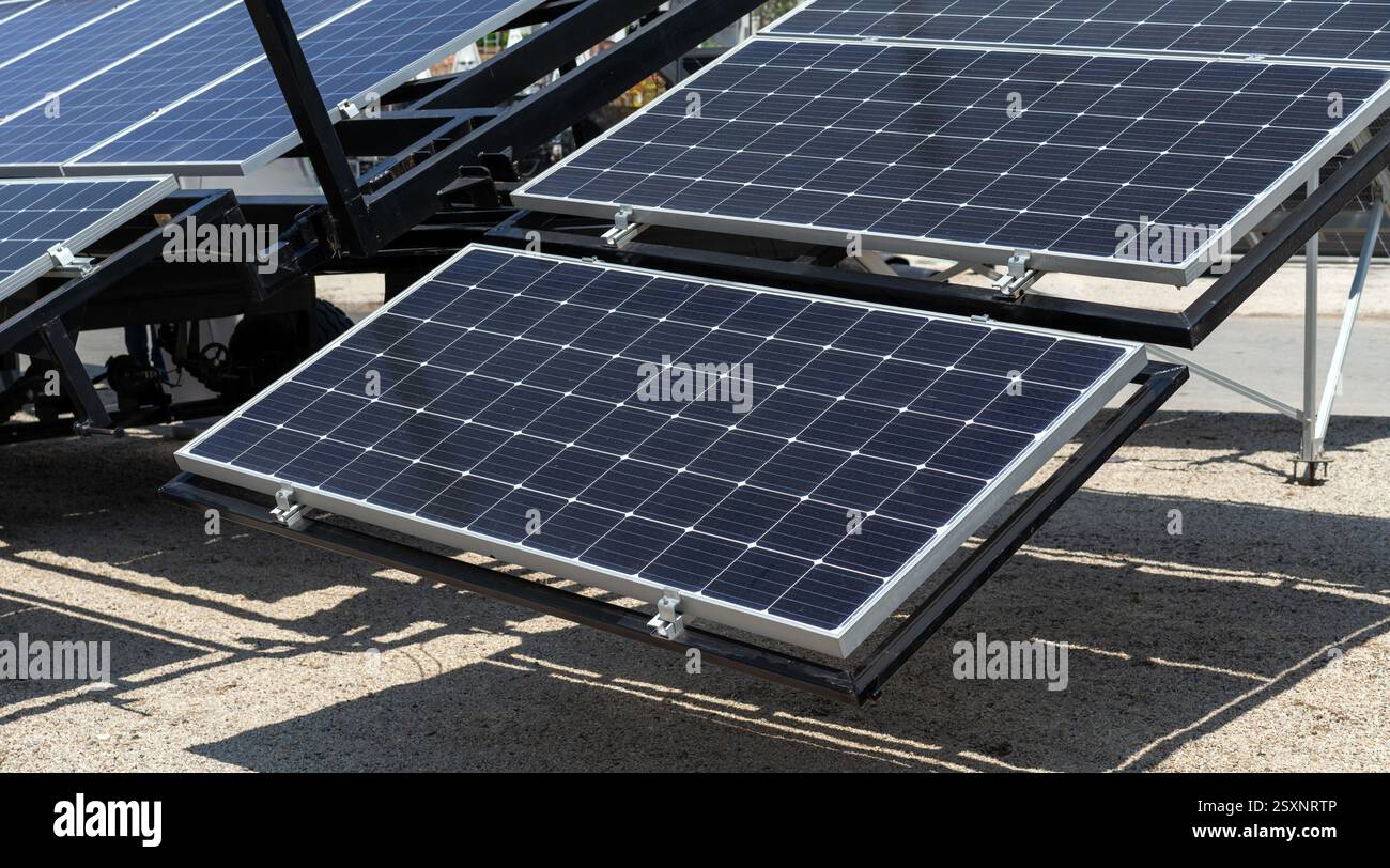 Module of solar power station Stock Photo - Alamy