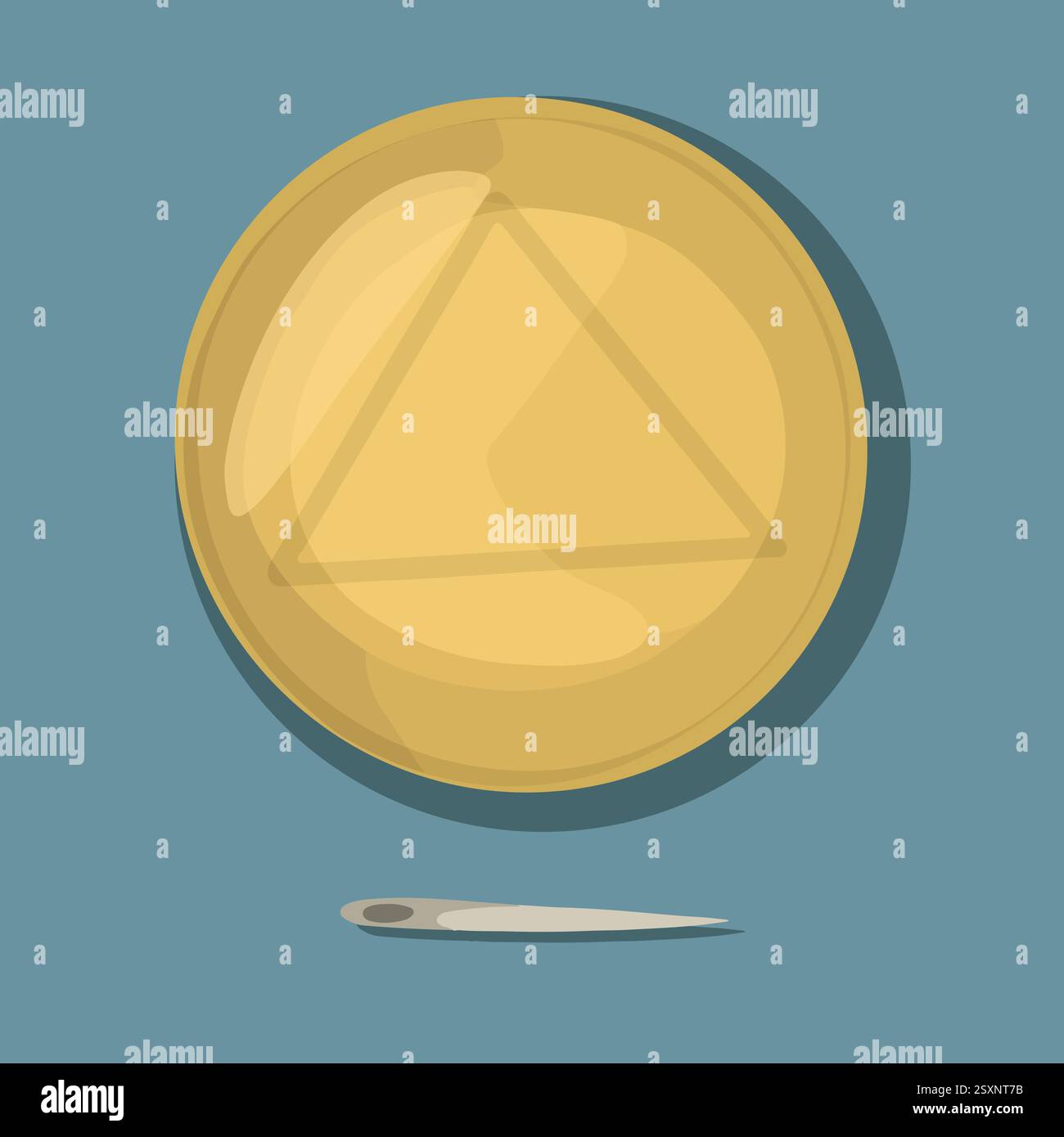 Vector isolated illustration of the Korean dalgona game with a triangle ...