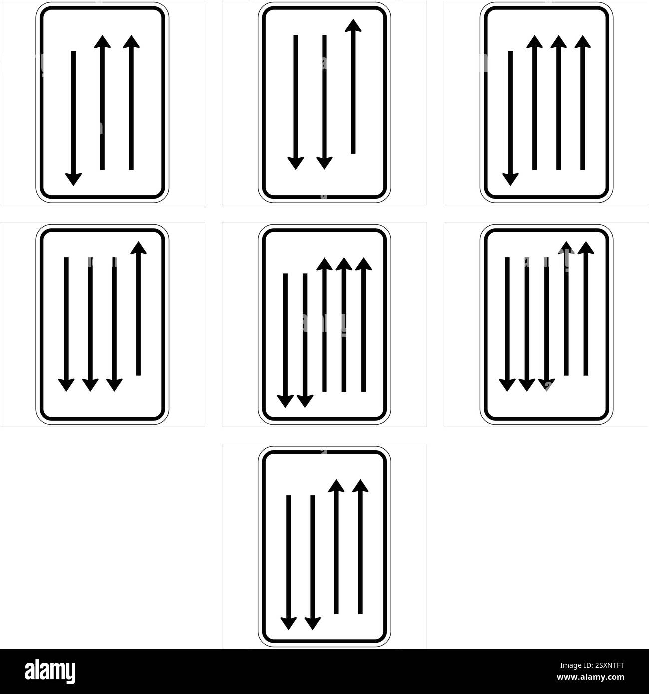 Driving direction arrows Black and White Stock Photos & Images - Alamy