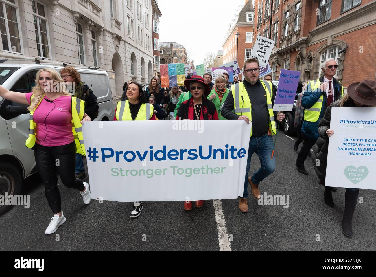 London, UK. 25 February, 2025. Providers Unite, a coalition of care ...