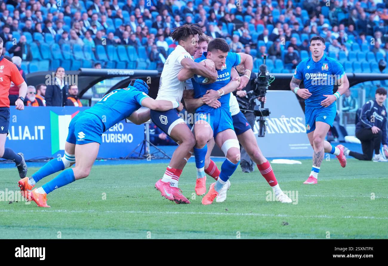 Th o Attissogbe of France during the 2025 Six Nations Championship ...