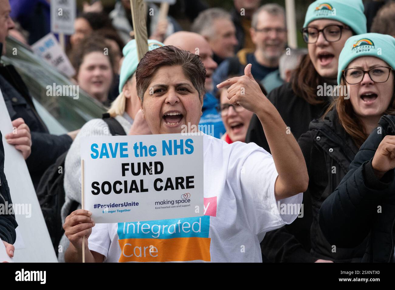 London, UK. 25 February, 2025. Providers Unite, a coalition of care ...