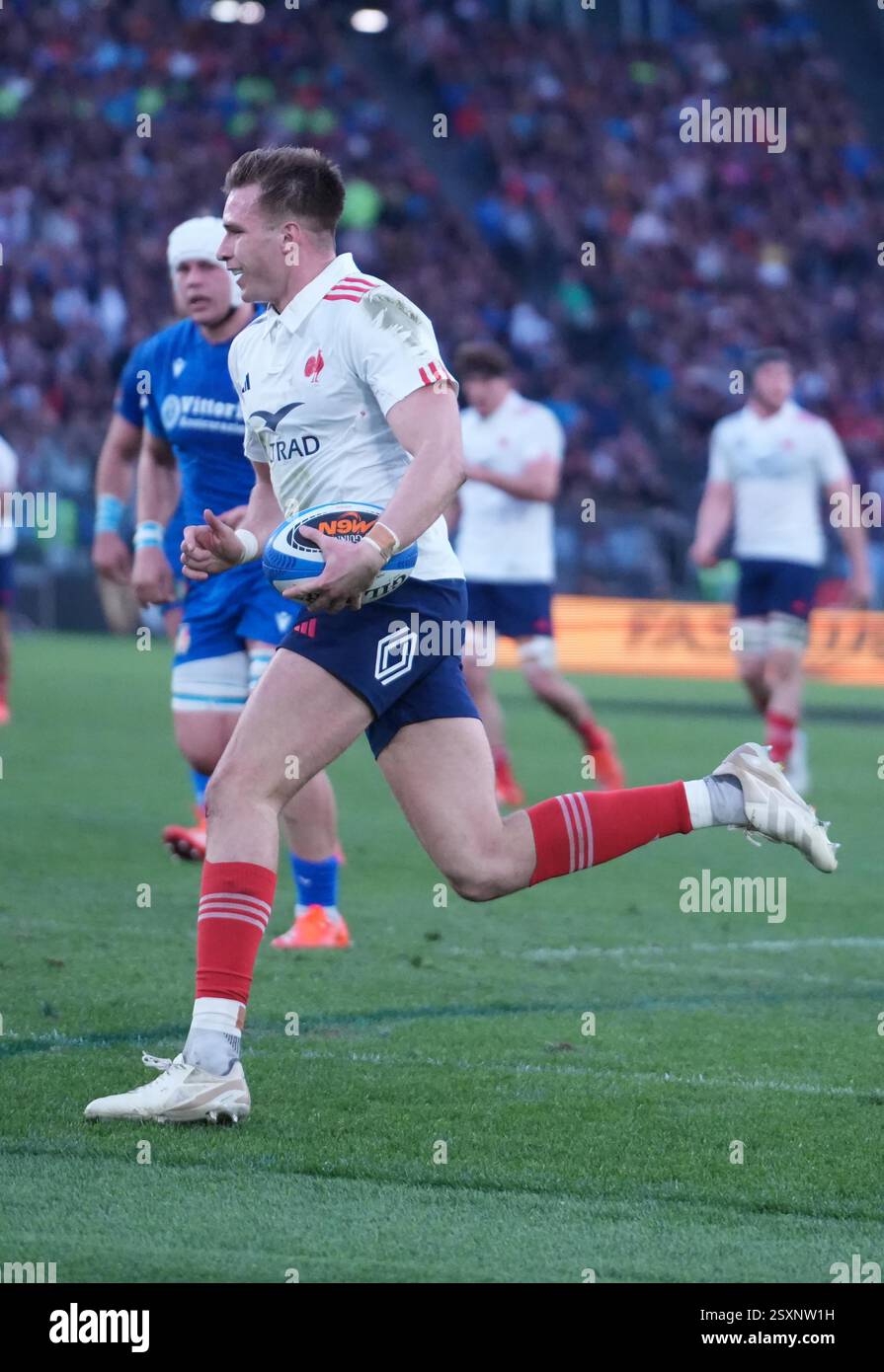 Leo Barre of France during the 2025 Six Nations Championship, rugby ...