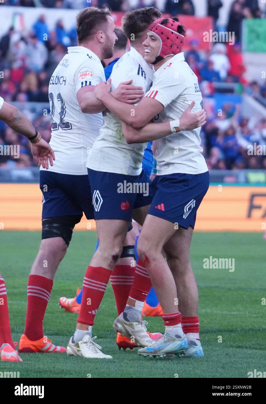 Celebration TRY Leo Barre of France during the 2025 Six Nations ...