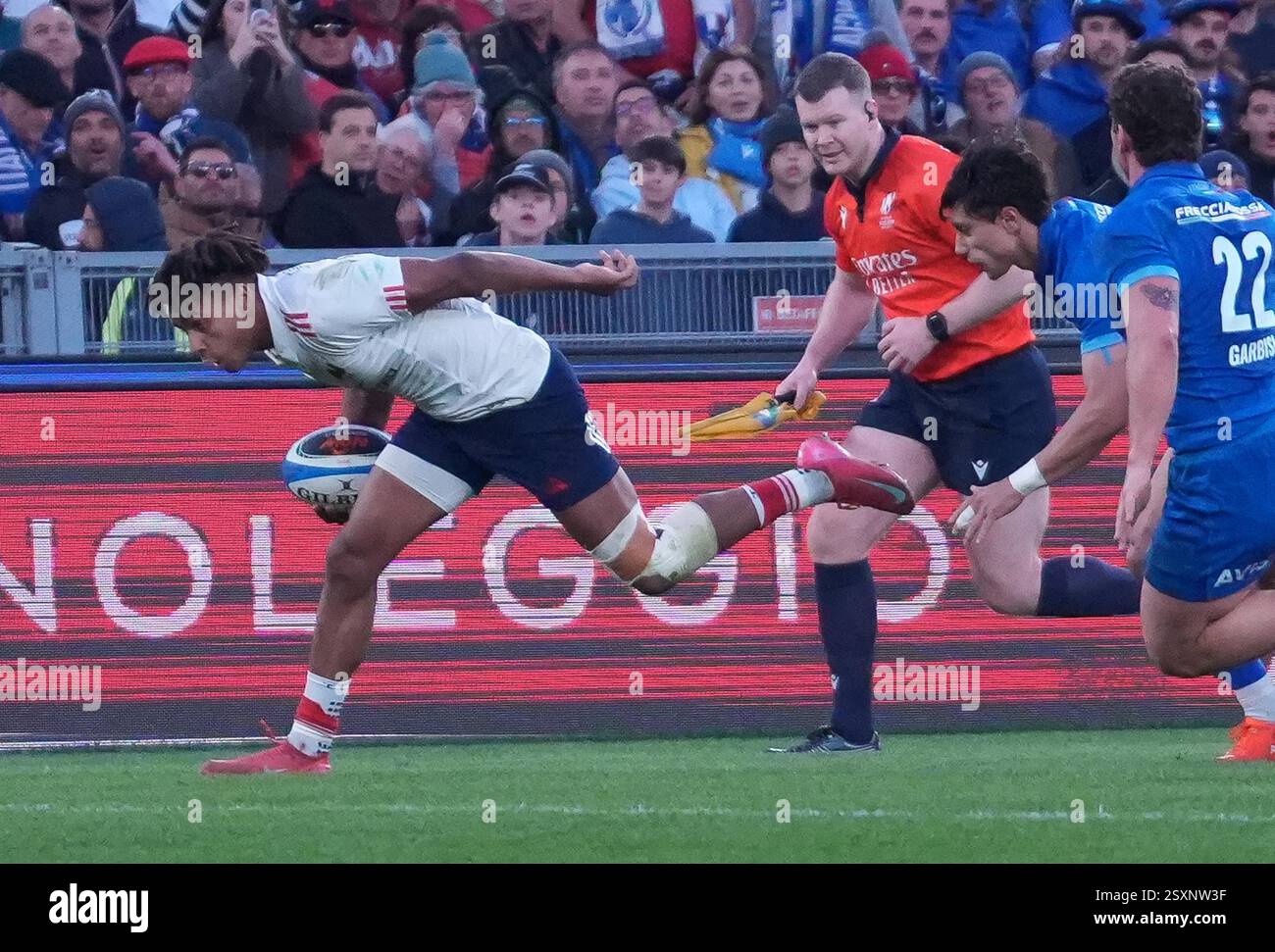 Th o Attissogbe of France during the 2025 Six Nations Championship ...