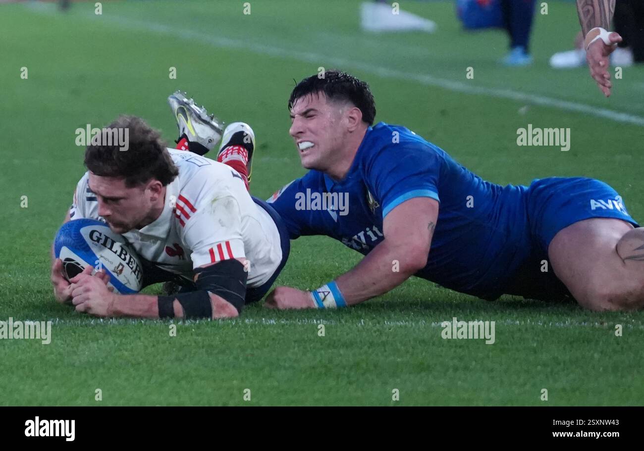 Louis Pierre Barassi of France during the 2025 Six Nations Championship ...