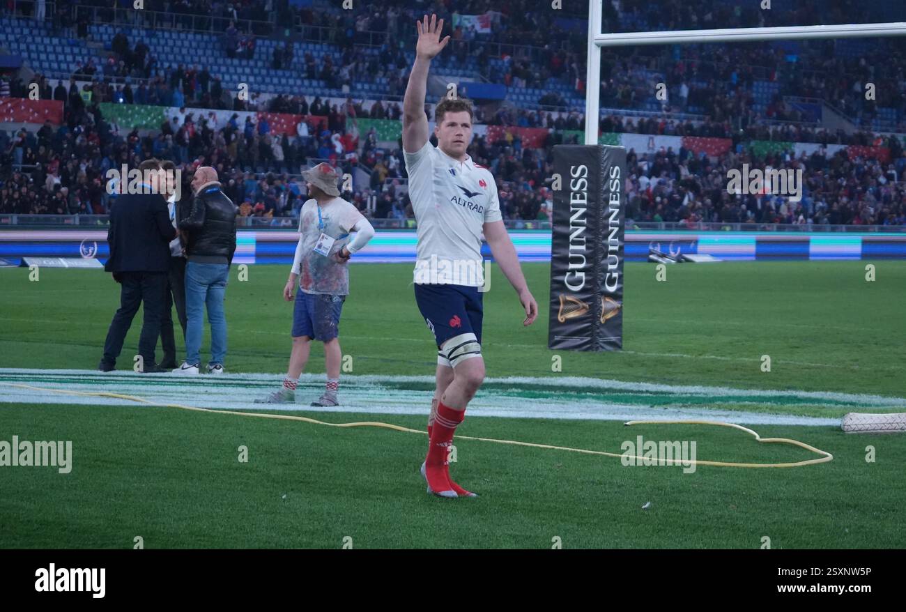 Thibauld Flament of France during the 2025 Six Nations Championship ...