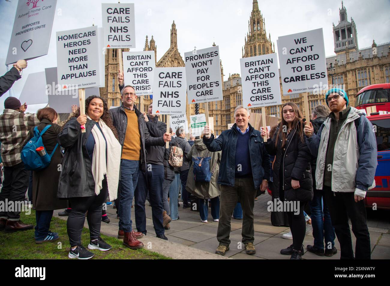 London, England, UK. 25th Feb, 2025. Campaigners from the Providers ...