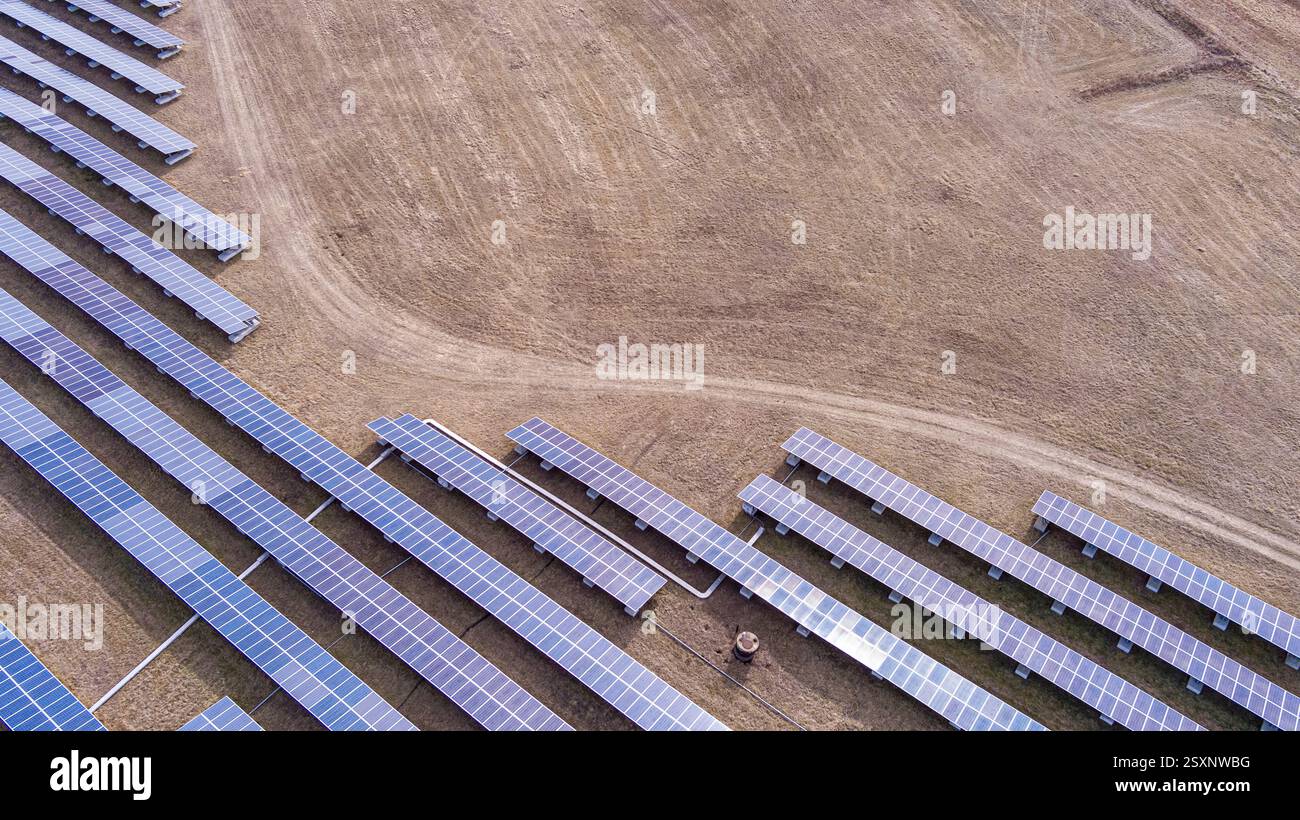 Aerial view of solar farm, Pennsylvania USA Stock Photo - Alamy