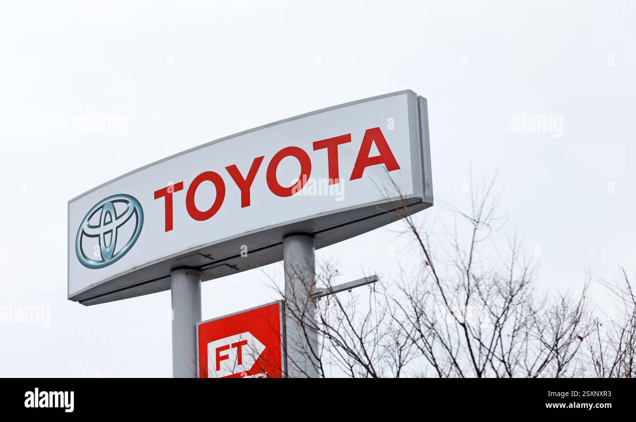 Fukuoka, Japan -January 20 2025: Toyota car showroom in Fukuoka. one of ...