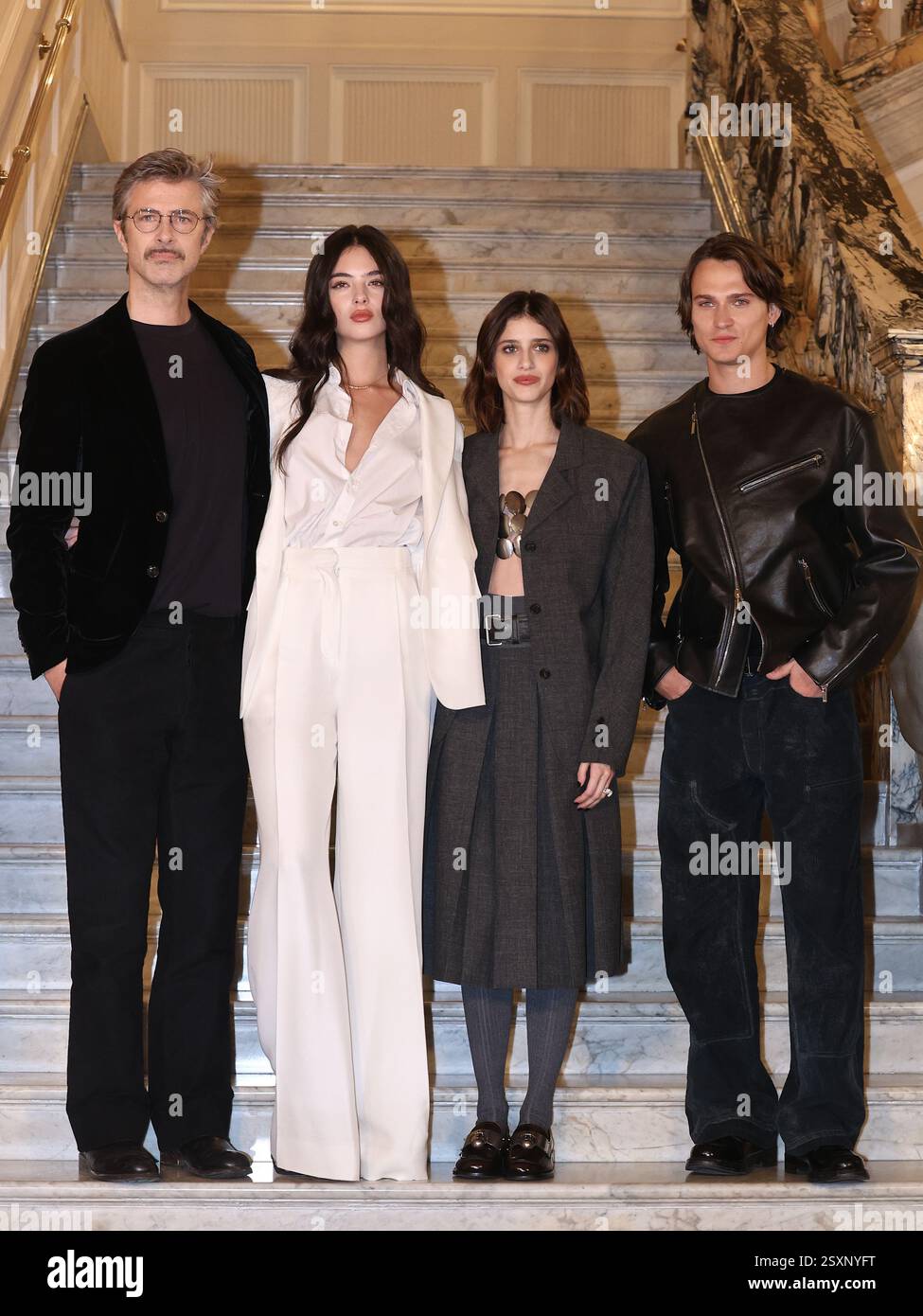 Rome, Italy. 25th Feb, 2025. Rome, Plaza Hotel, photocall Netflix series "The Leopard". In the ...