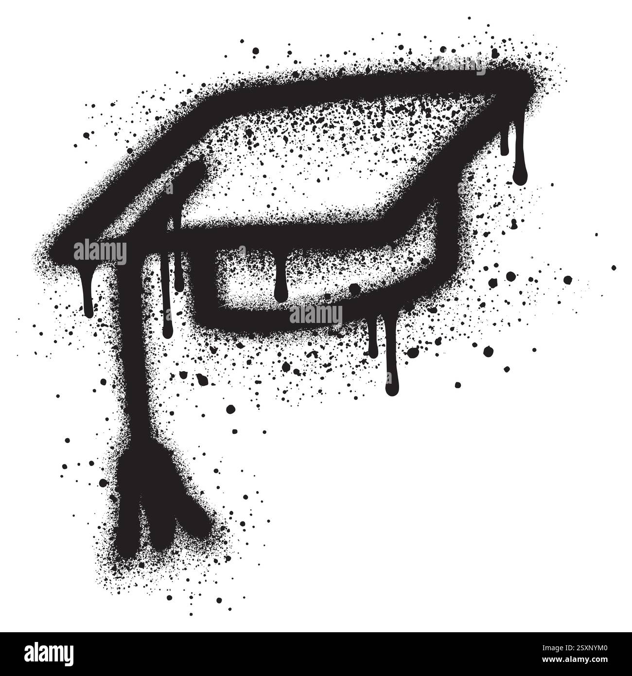 Spray Painted Graffiti toga hat icon Sprayed isolated with a white ...