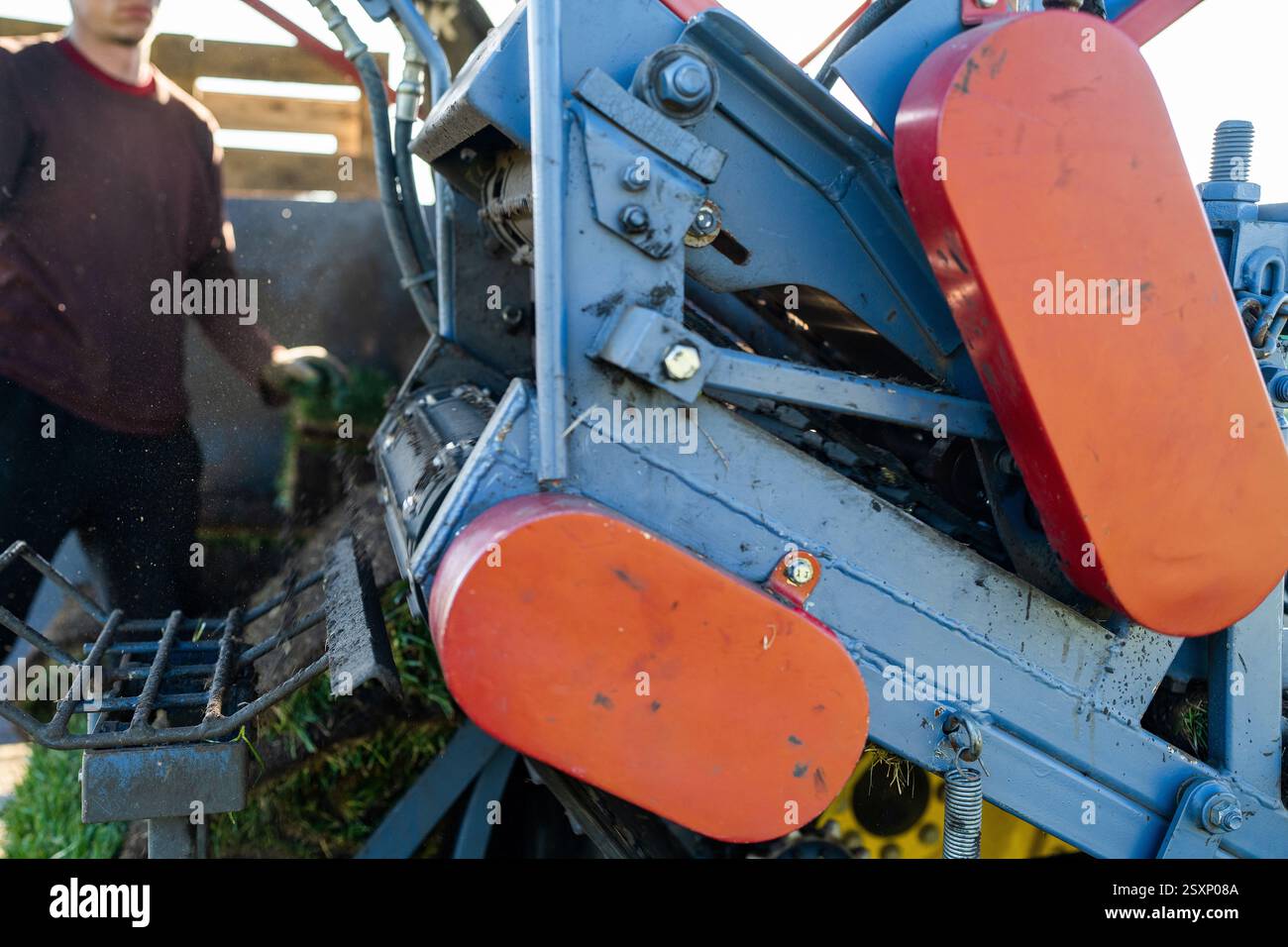 The Use of Harvesting Equipment in Action on a Productive Farm for Crop ...