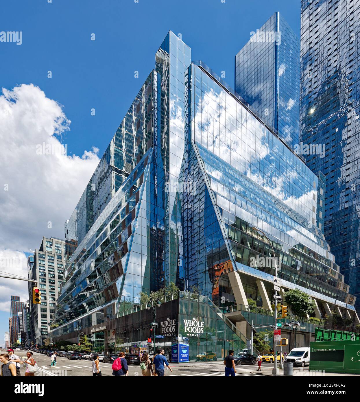 5 Manhattan West, originally the brutalist Westyard Distribution Center, was re-clad in ...