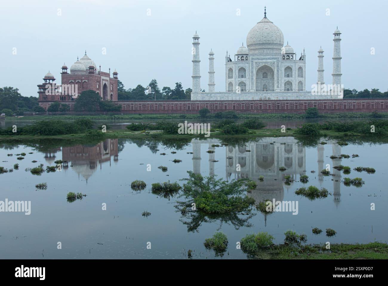 Agra, Uttar Pradesh, India - 8-6-2022: Taj Mahal from riverside ...