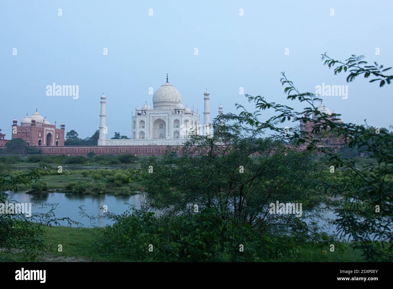 Agra, Uttar Pradesh, India - 8-6-2022: Taj Mahal from riverside ...