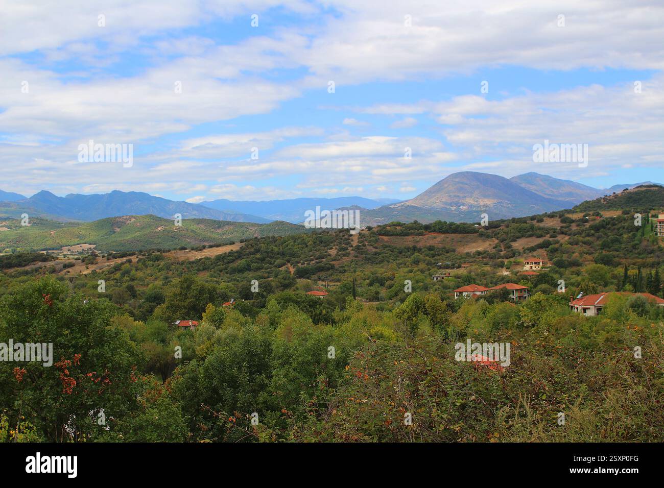 View at the Pindus mountain range from Kastraki, Greece Stock Photo - Alamy