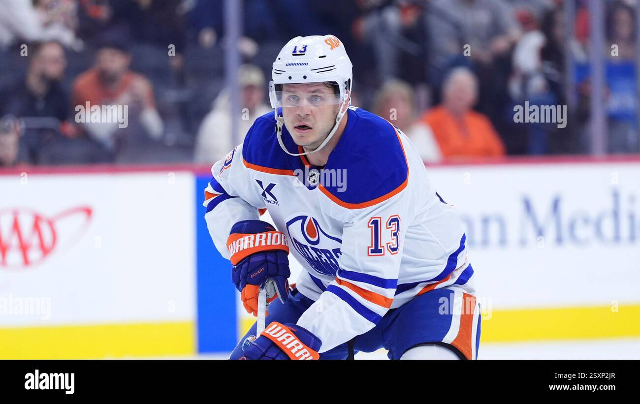 Edmonton Oilers' Mattias Janmark plays during an NHL hockey game ...