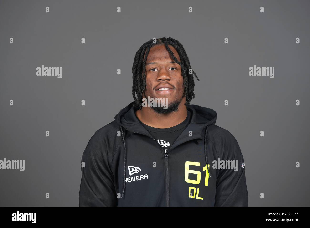 SMU defensive lineman Elijah Roberts (DL61) poses for a portrait at the ...
