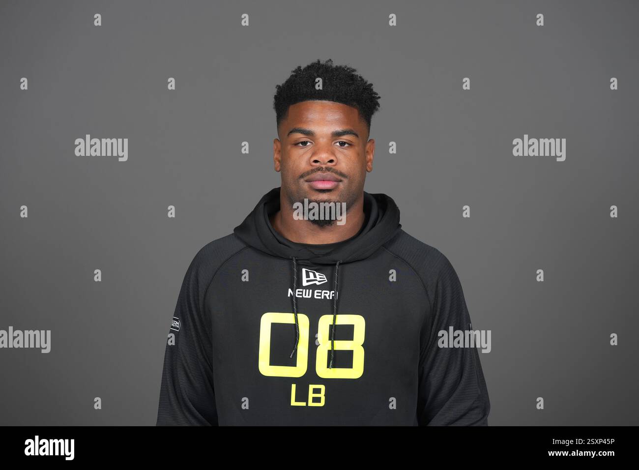 Iowa linebacker Jay Higgins (LB08) poses for a portrait at the NFL ...