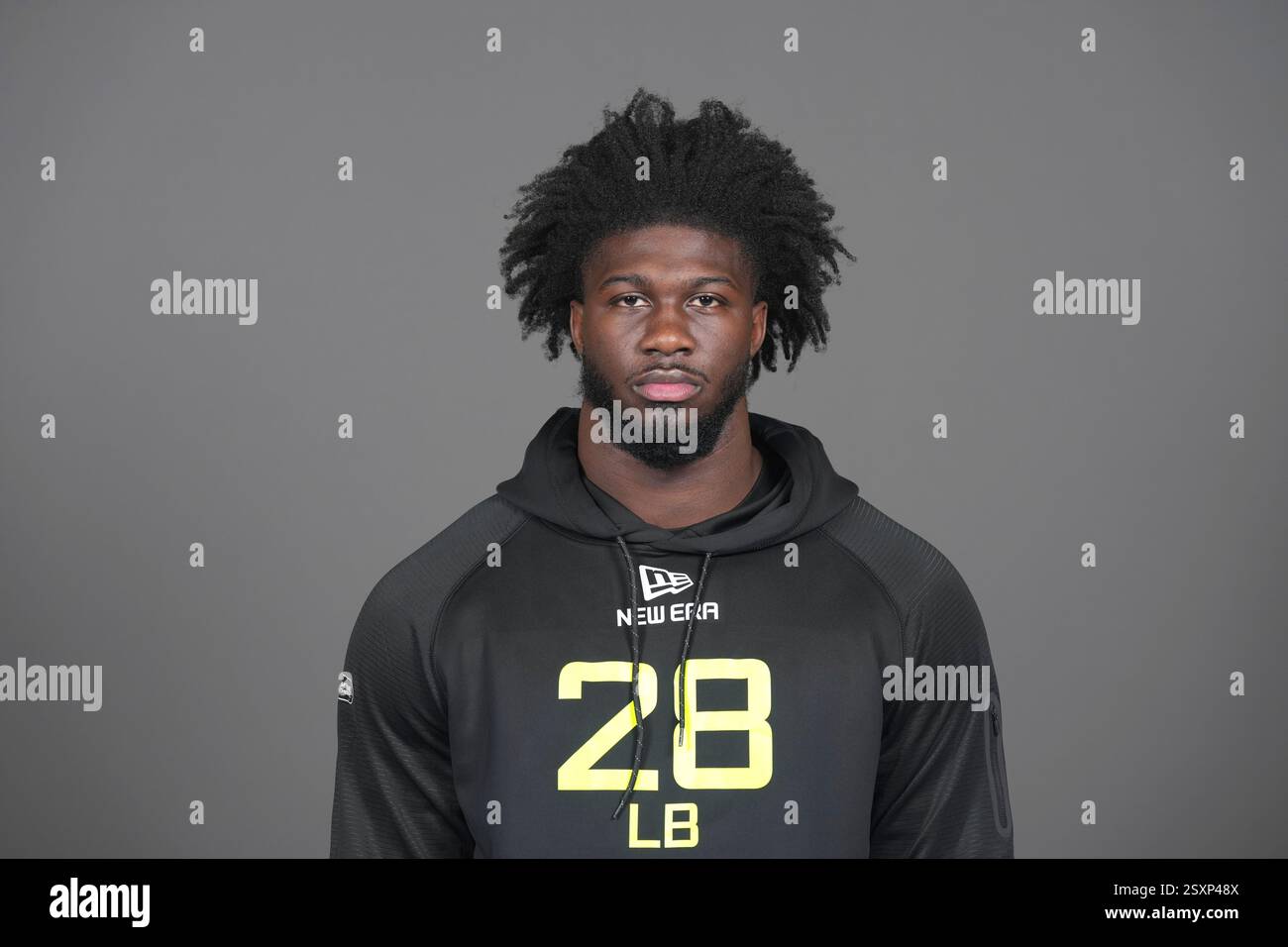 Georgia linebacker Jalon Walker (LB28) poses for a portrait at the NFL ...