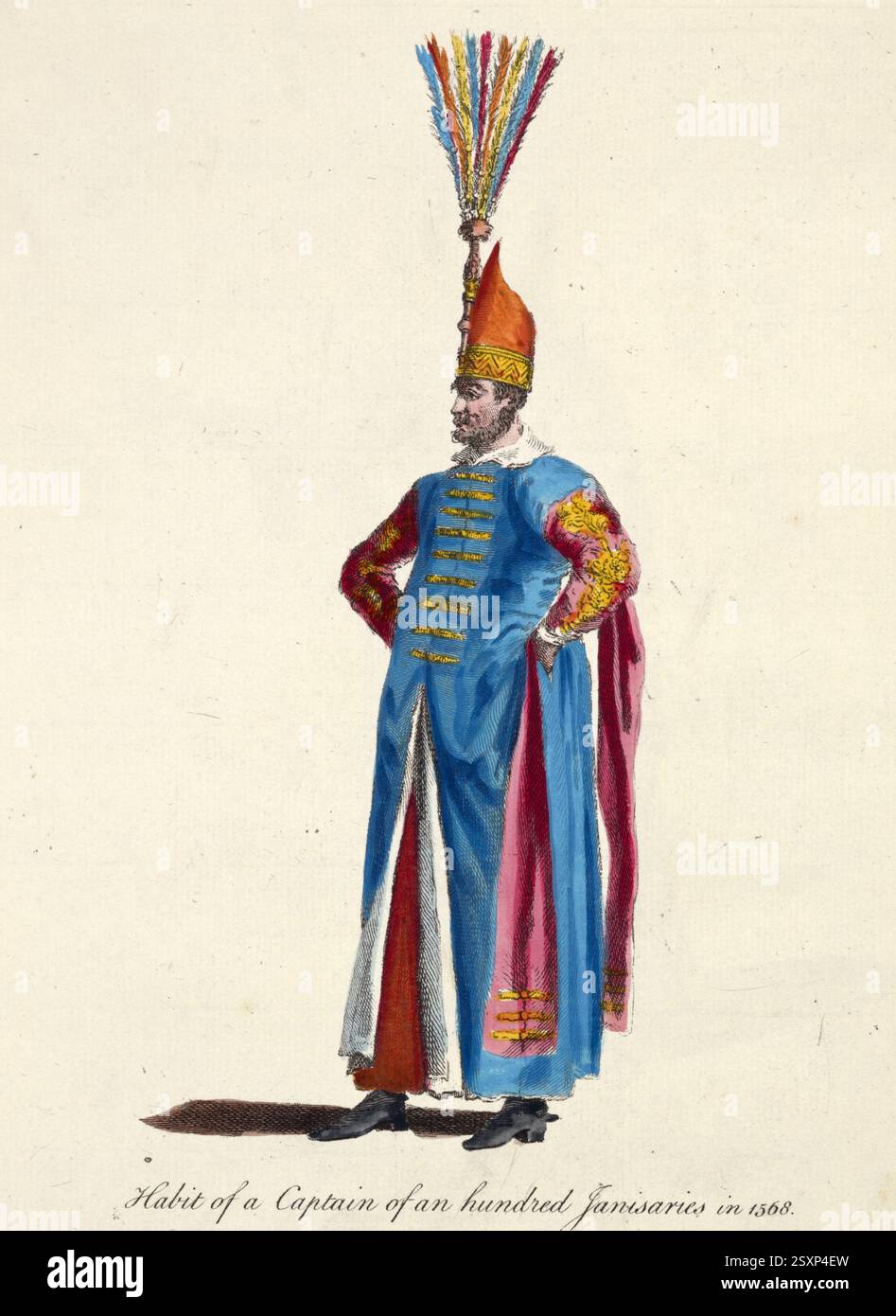 Historical clothing, fashion throughout the ages, clothing of a captain ...