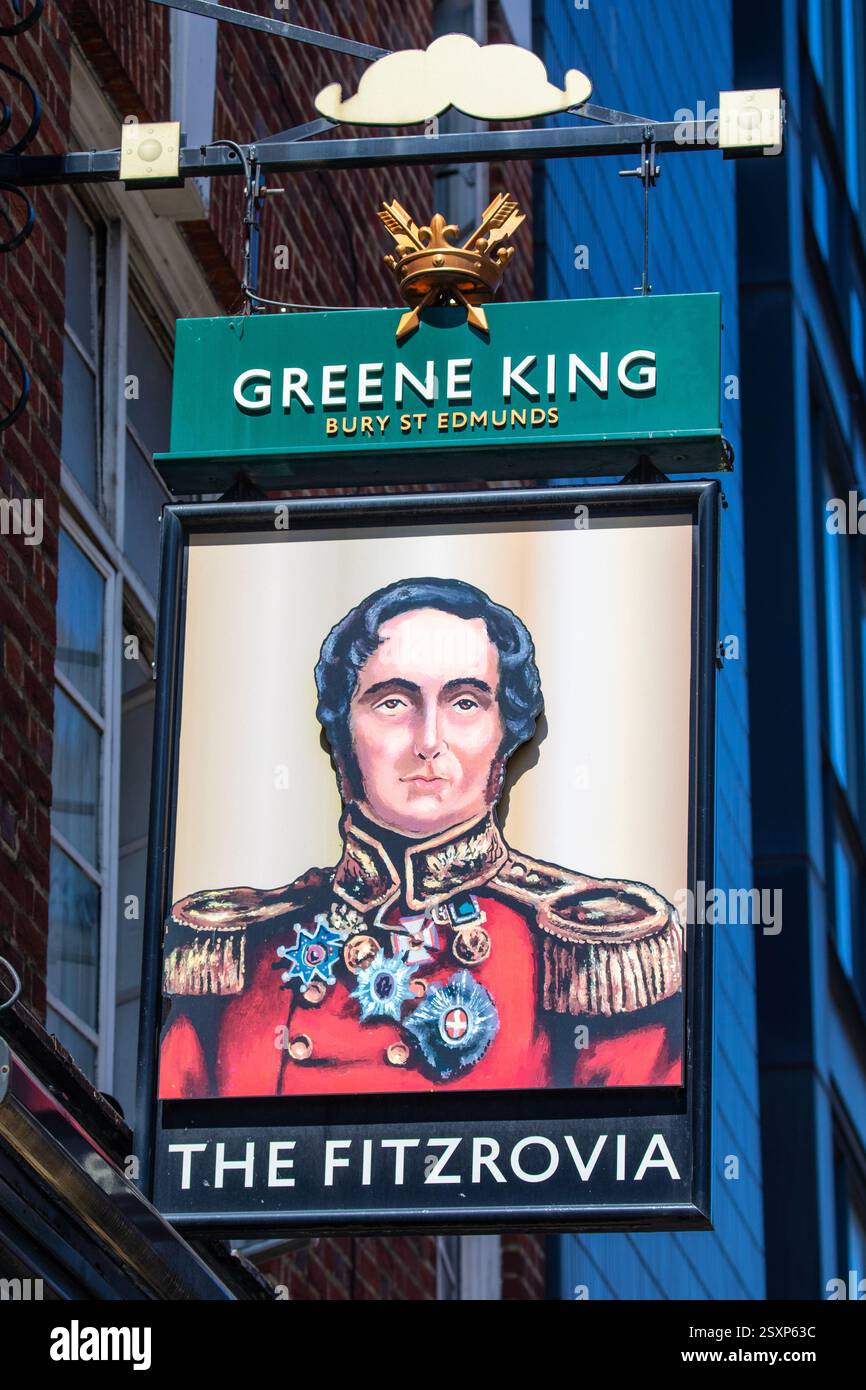 London, UK - May 26th 2023: The vintage signboard hanging on the ...