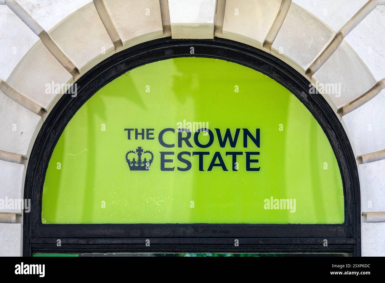London, UK - May 26th 2023: The Crown Estate logo on the exterior of a ...