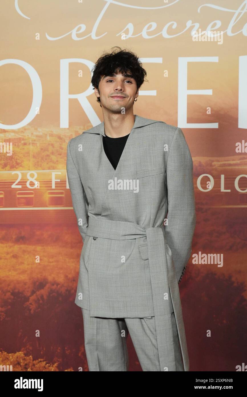 Actor Enzo Oliver poses for a photo during the photocall of the film El ...