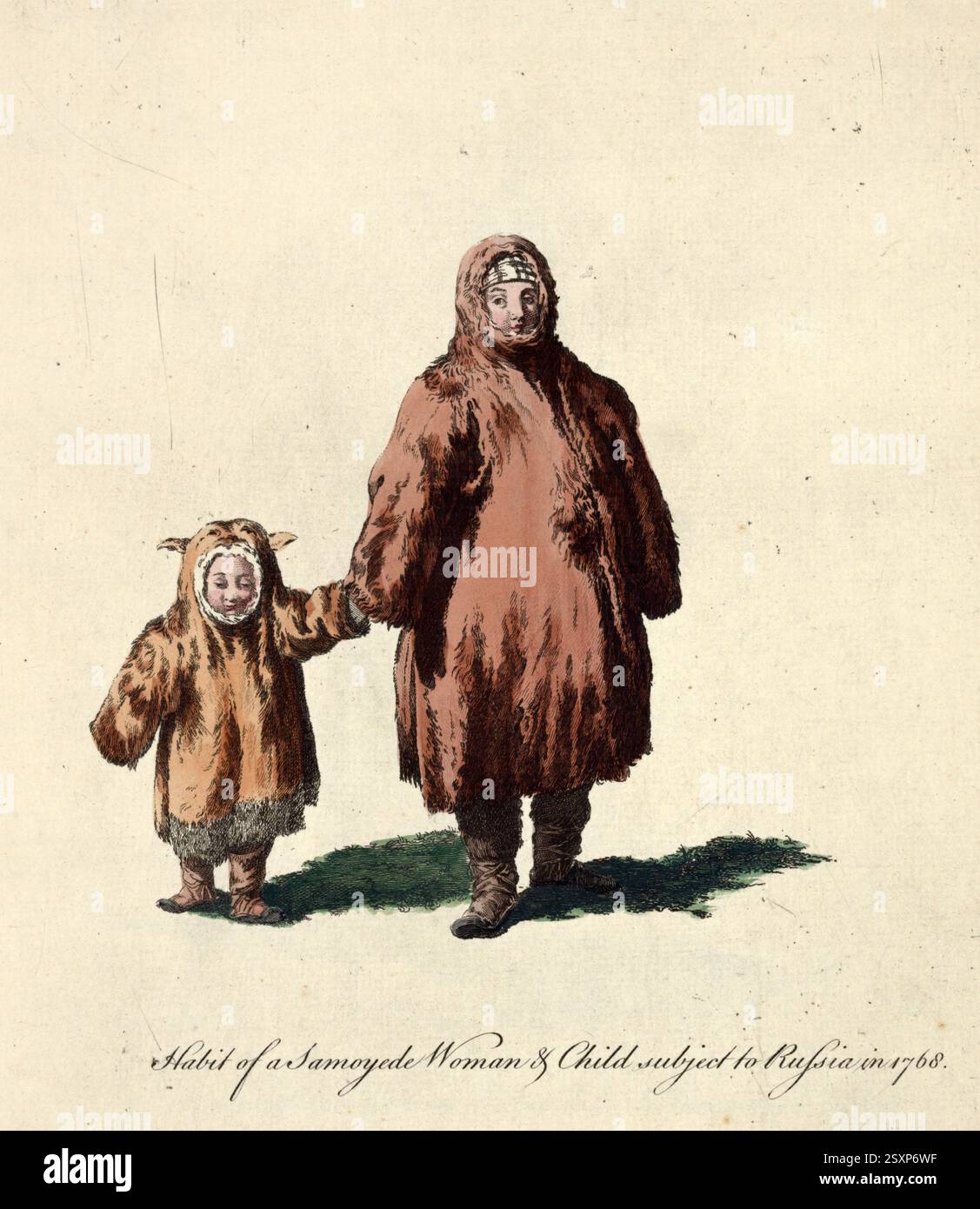 Historical clothing, fashion throughout time, clothing of a Samoyed ...