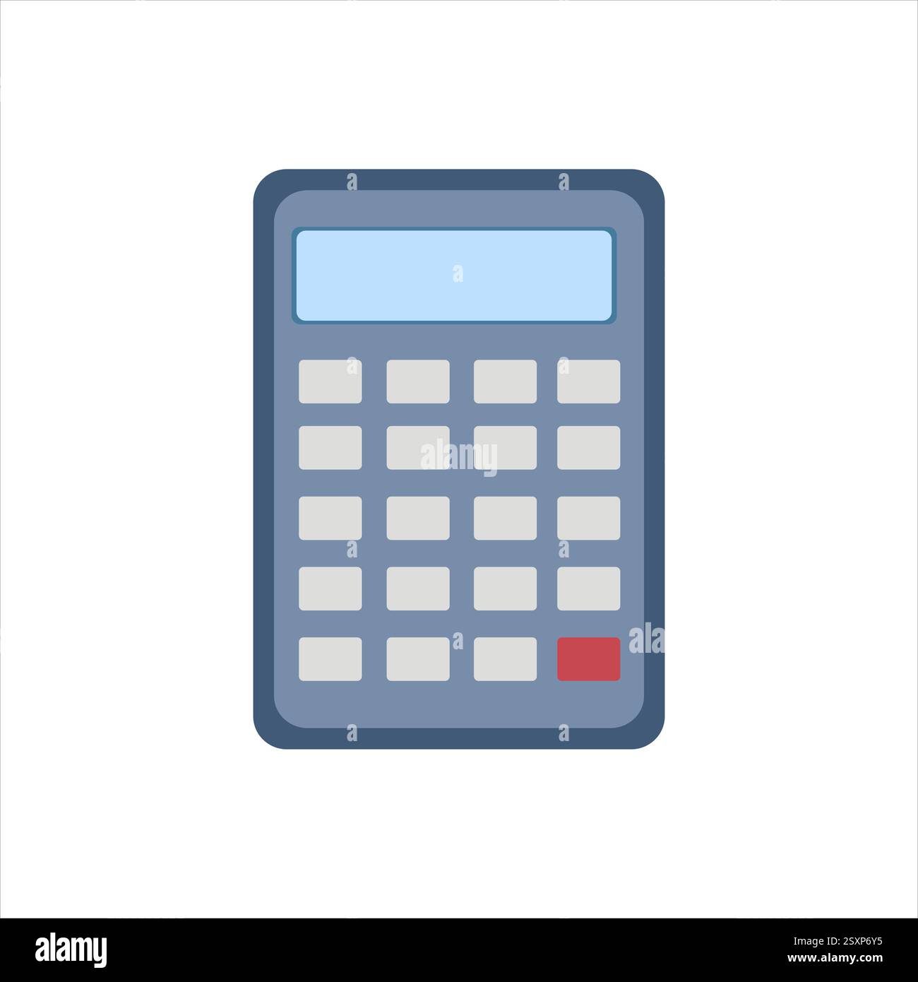 Calculator flat illustration. Calculator isolated on a green background ...