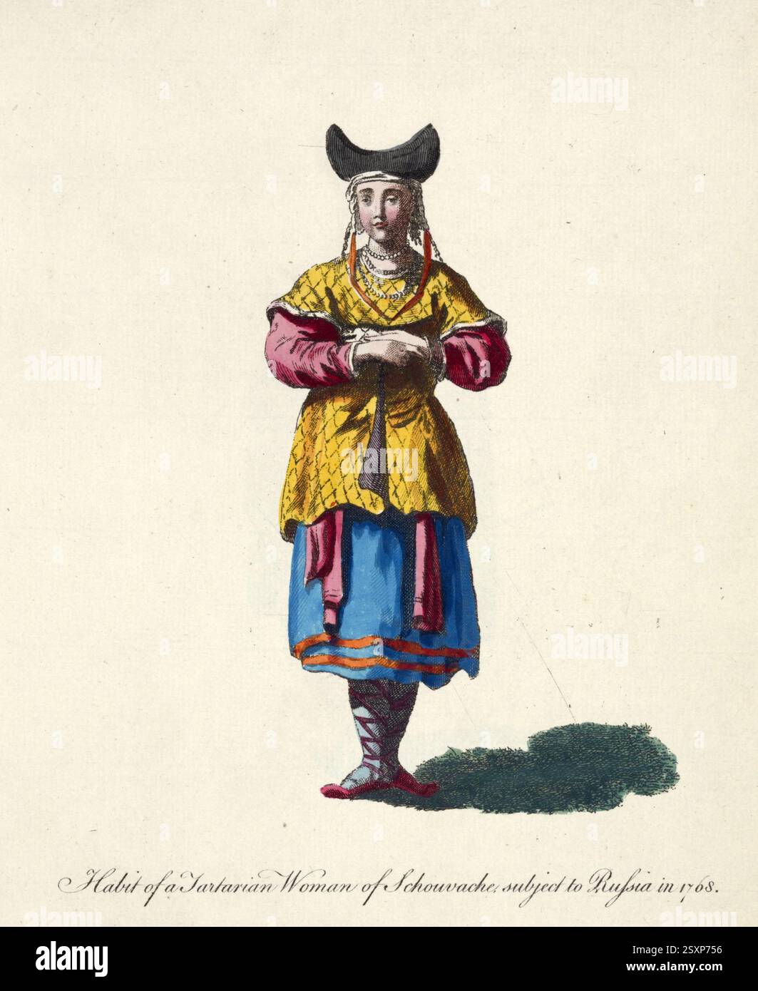 Historical clothing, fashion through time, clothing of a Tartar woman ...