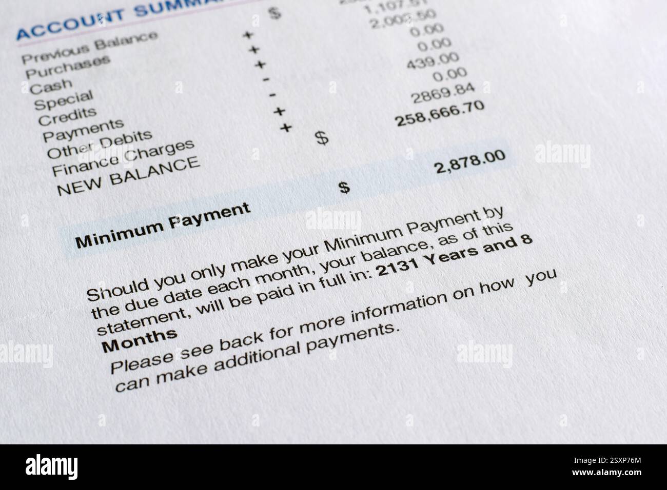 Minimum repayment hi-res stock photography and images - Alamy
