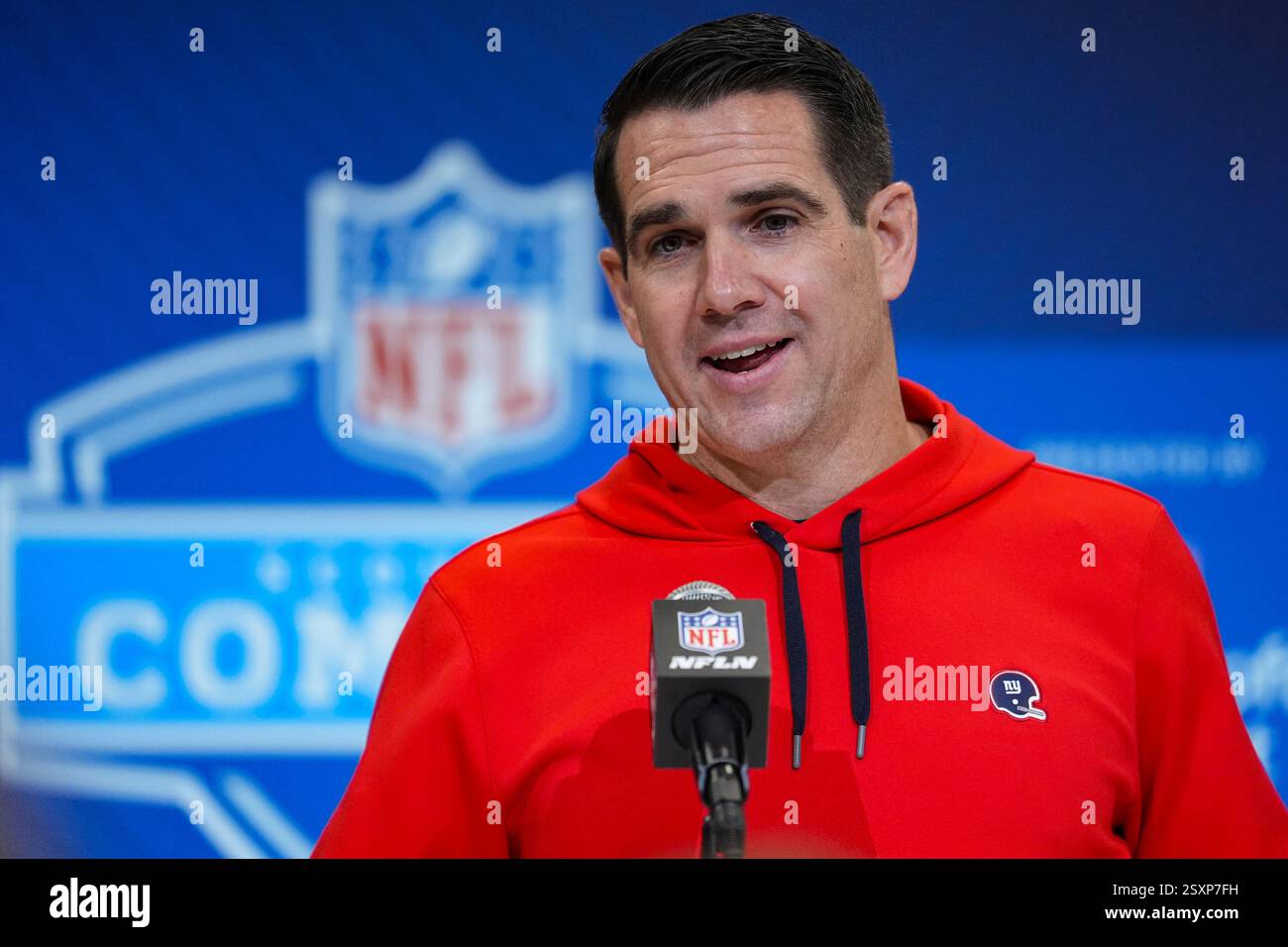 New York Giants general manager Joe Schoen speaks during a press ...