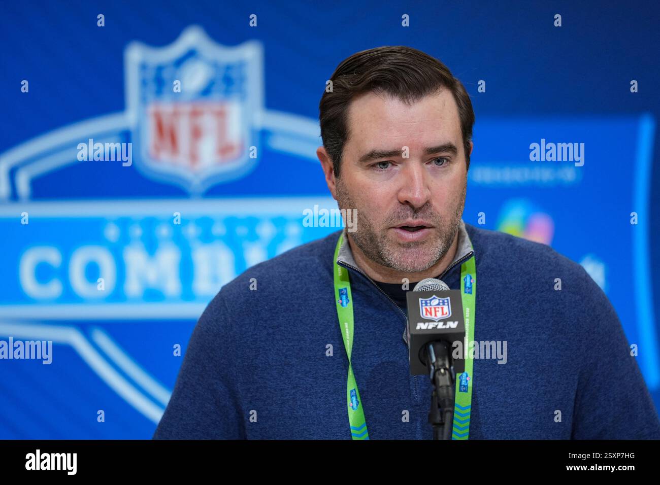 Tennessee Titans head coach Brian Callahan speaks during a press ...