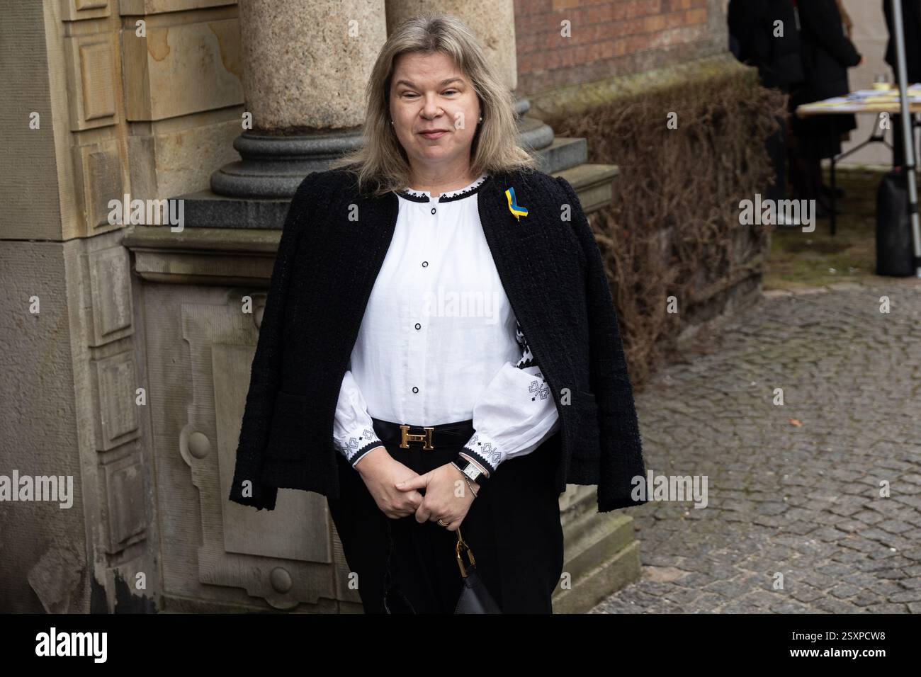 The Ambassador of Croatia to Denmark, Tina Krce arrives at a church ...