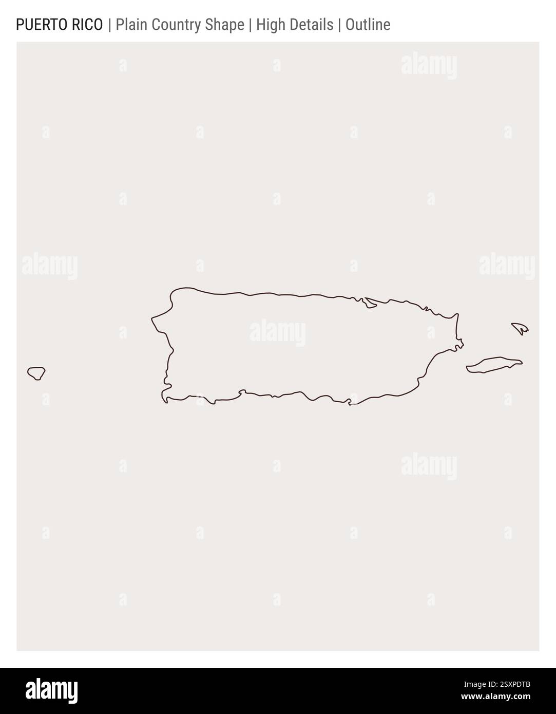 Puerto rico island map hi-res stock photography and images - Alamy