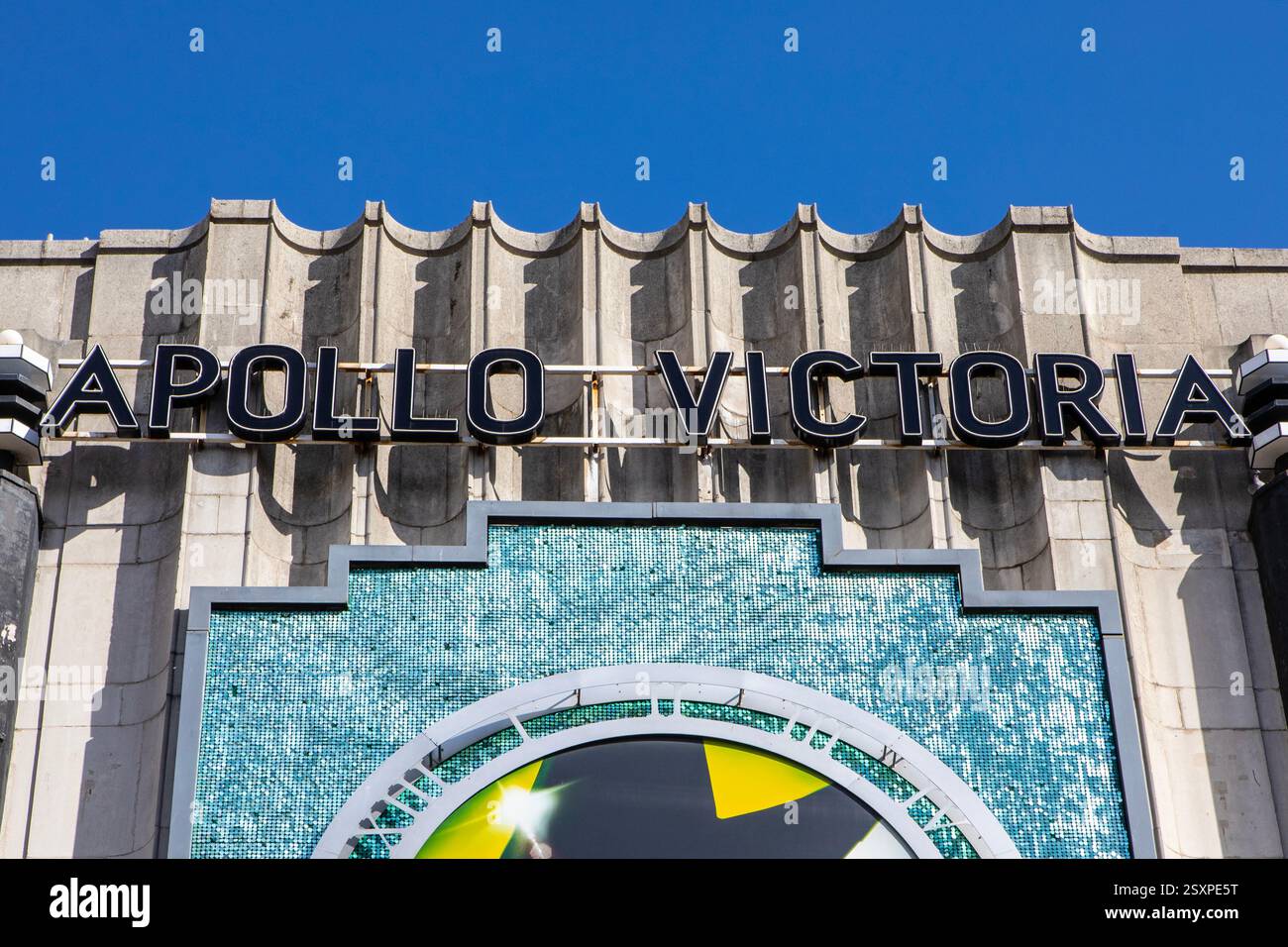 London, UK - March 14th 2023:The sign on the exterior of the Apollo ...