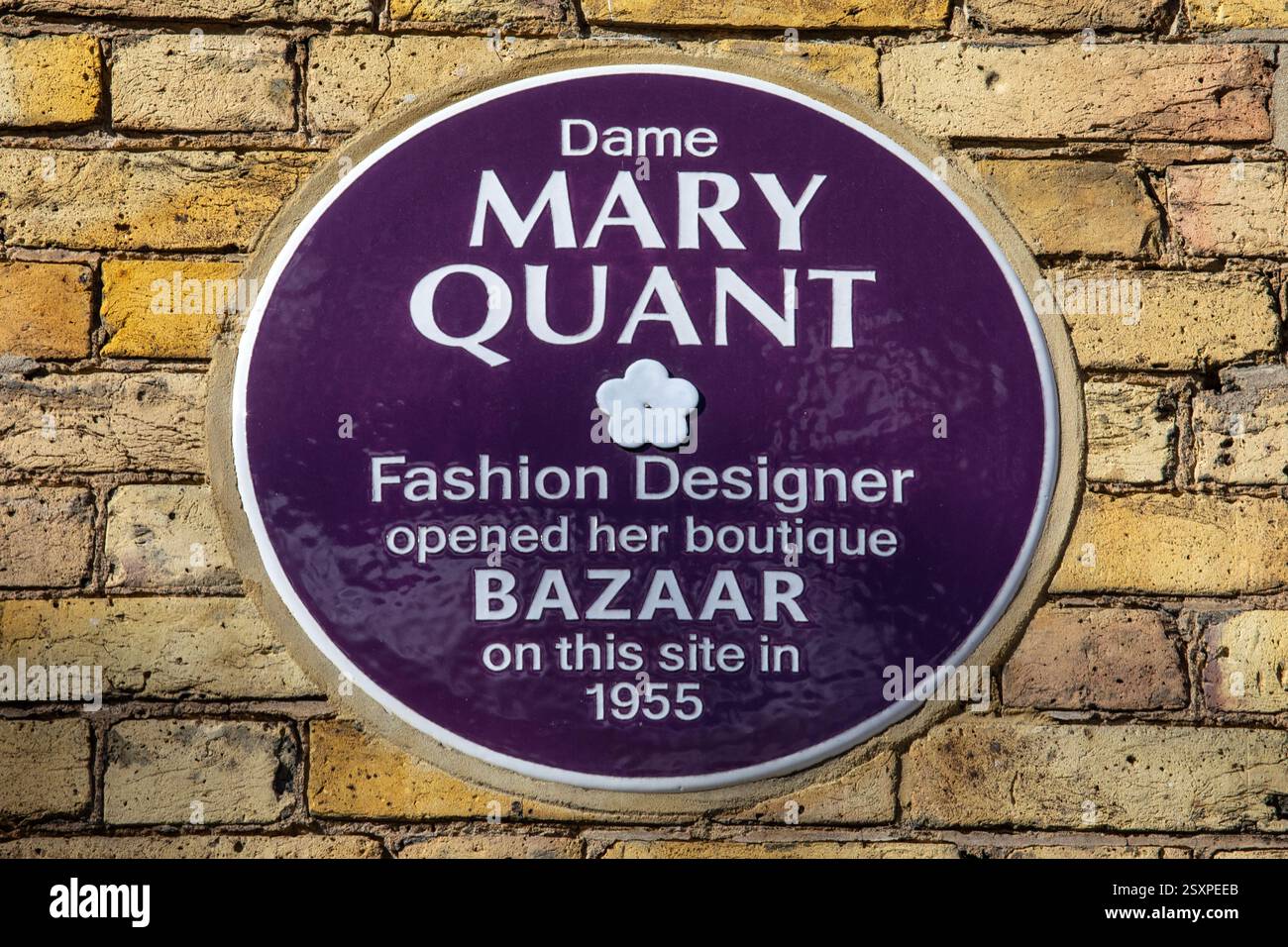 London, UK - March 14th 2023: Plaque on Kings Road in Chelsea, London, marking where famous ...