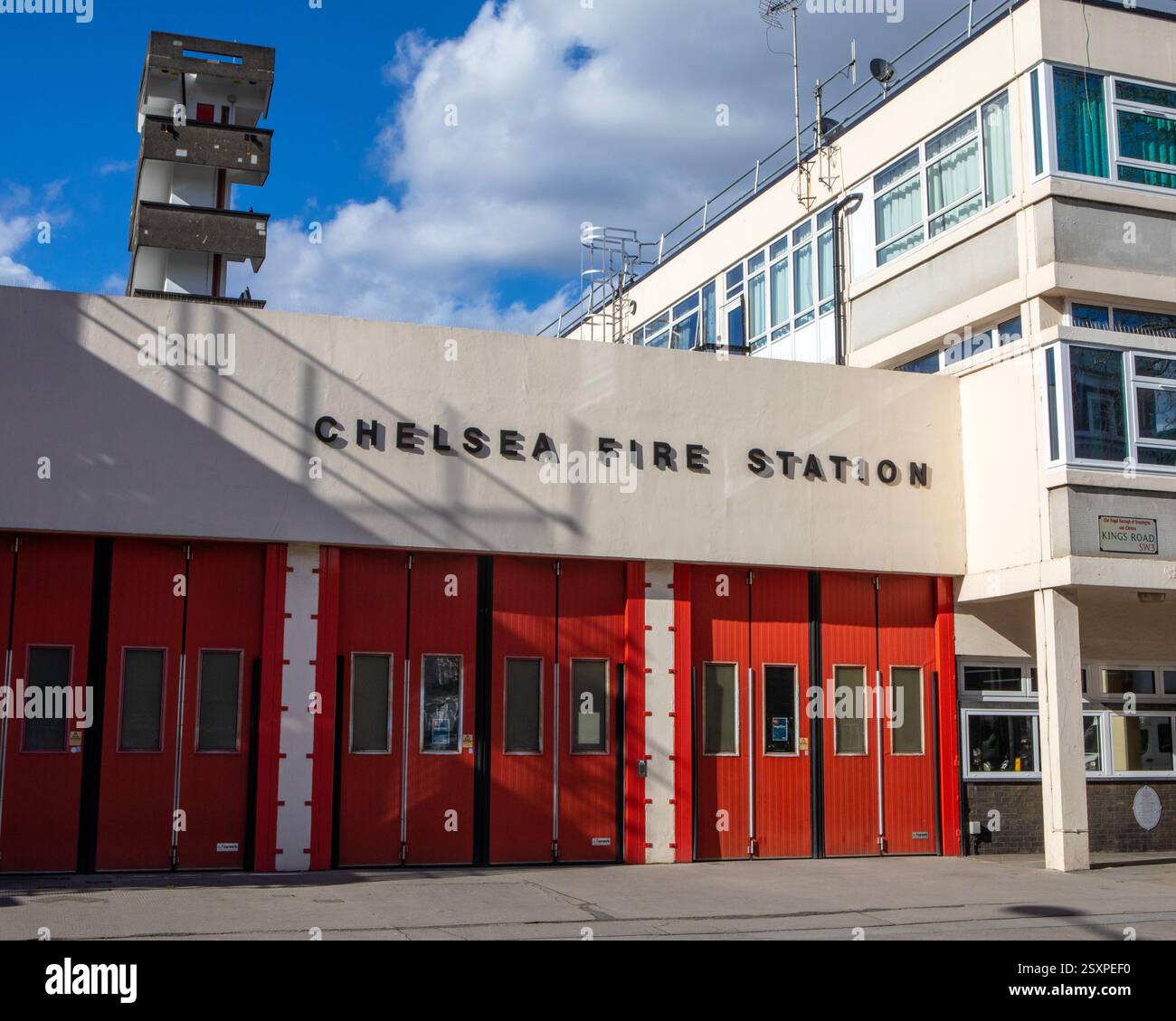 London, UK - March 14th 2023: The exterior of Chelsea Fire Station ...