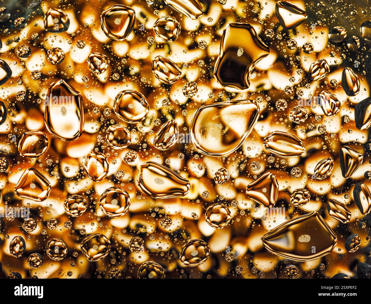 Very close up arresting, ethereal, colour infused refraction in water ...