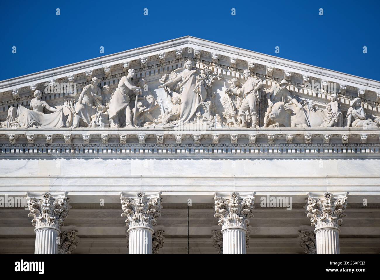 WASHINGTON DC — The pediment sculptures adorning the east entrance of ...