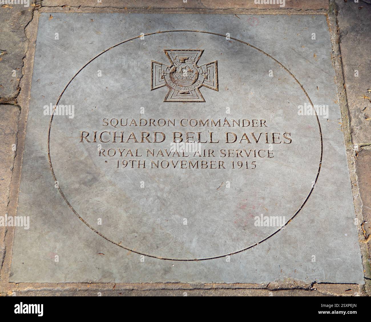 Stone plaque in Sloane Square, London, dedicated to Squadron Commander ...