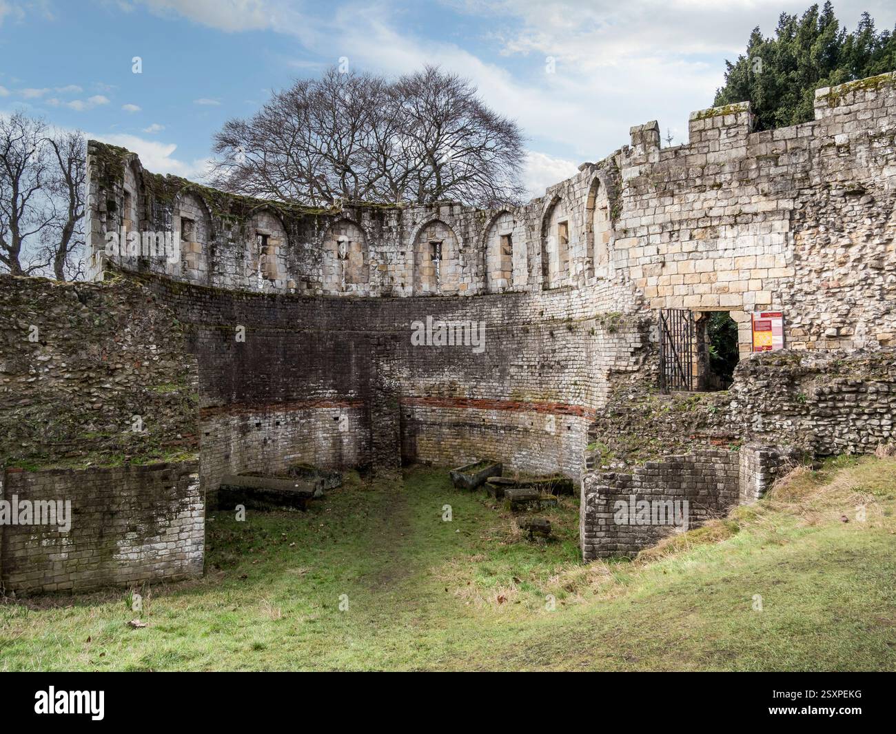 The image is of the interior of the multangular tower that had ten ...