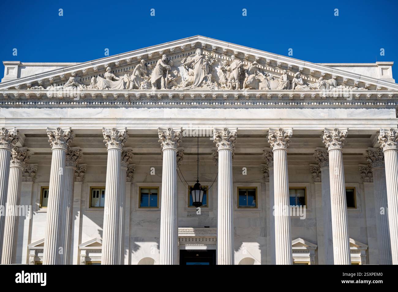WASHINGTON DC, United States — The pediment sculptures adorning the ...