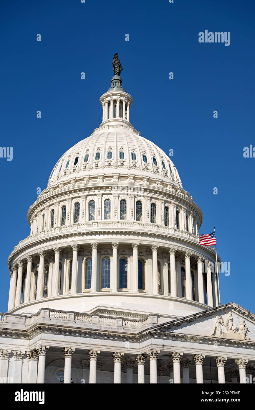 WASHINGTON DC — The dome of the United States Capitol building stands ...