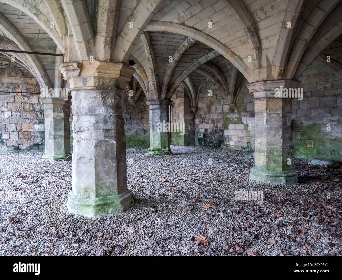 The image is of the 12th century ruins and of what remains of the ...